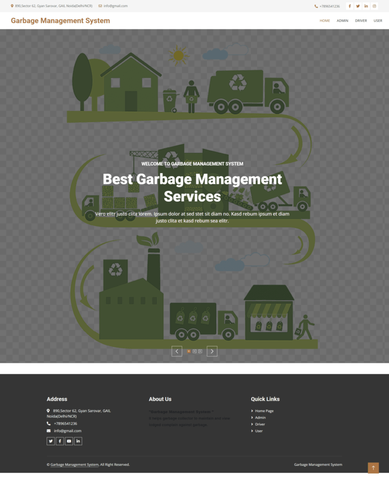 Garbage Management System using PHP and MySQL - PHPGurukul