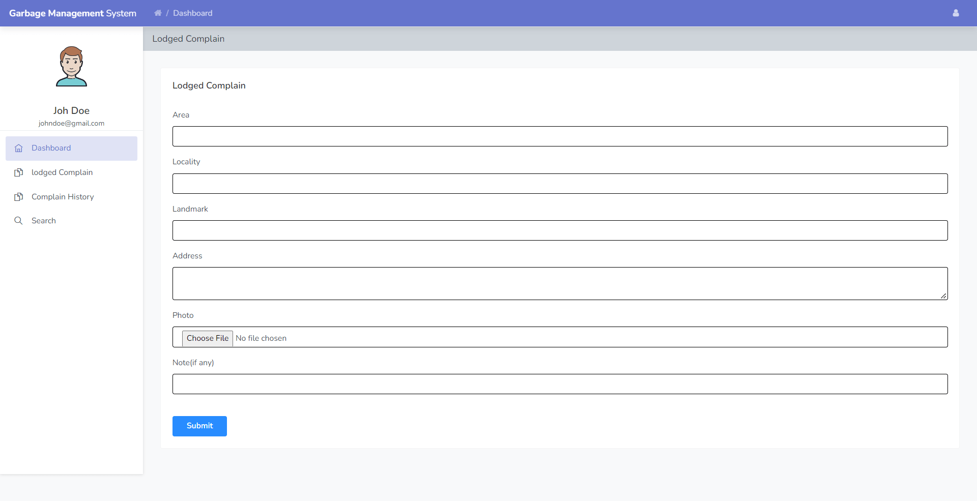 Garbage Management System using PHP and MySQL - PHPGurukul