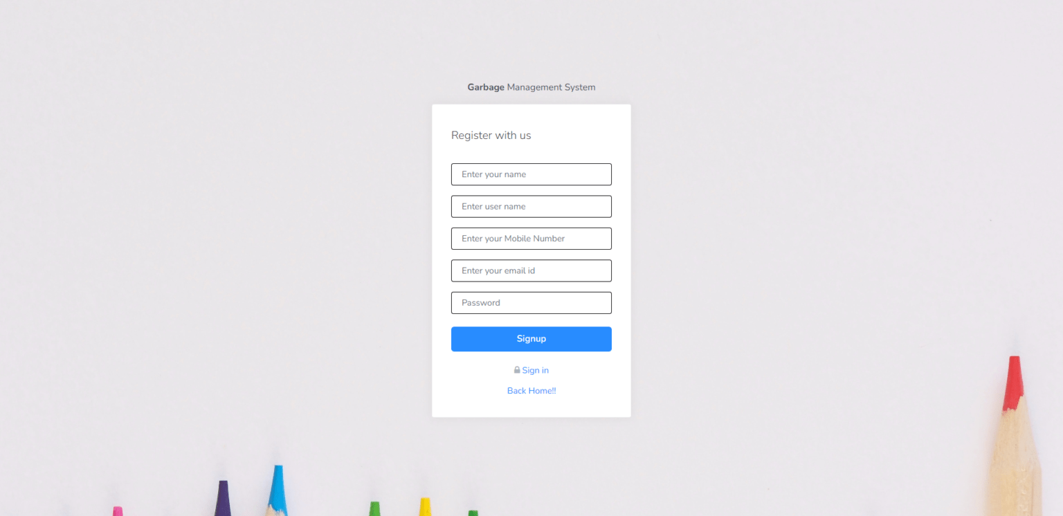 Garbage Management System using PHP and MySQL - PHPGurukul