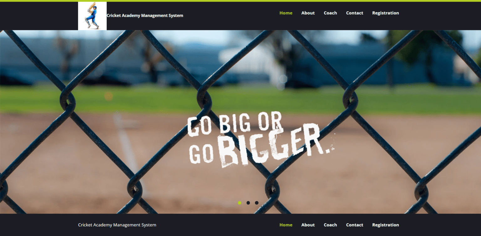 Cricket Academy Management System | Cricket Academy Management Project PHP