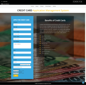 CREDIT CARD Application Management System Project in PHP