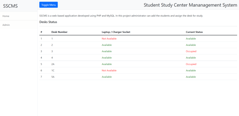 Student Study Center Management System | online Student Study Center ...