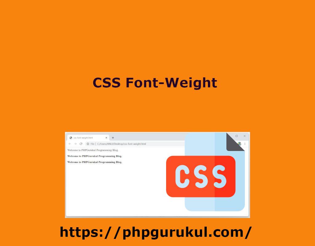 CSS Font Weight Font weight With A Number