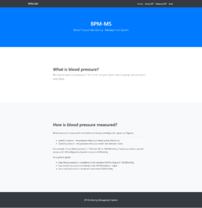BP Monitoring Management System using PHP and MySQL | PHP Gurukul