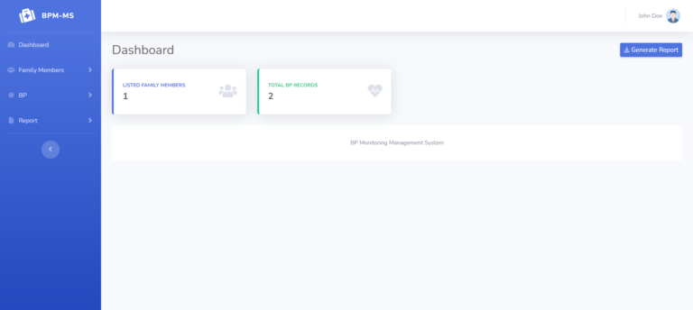 BP Monitoring Management System | BP Monitoring Management Project