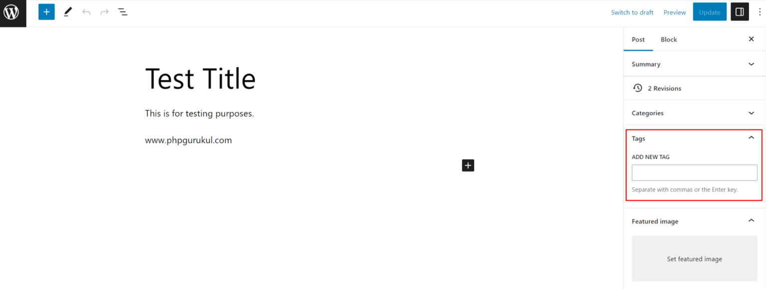 Categories and Tags in WordPress - PHPGurukul