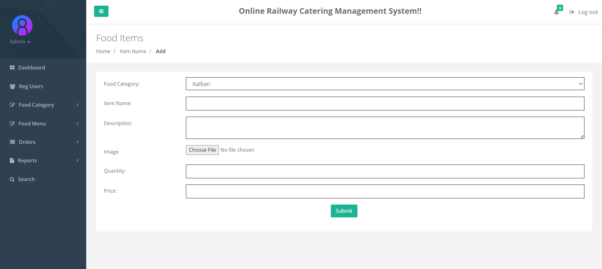 Online Railway Catering Management System | Railway Catering Management ...