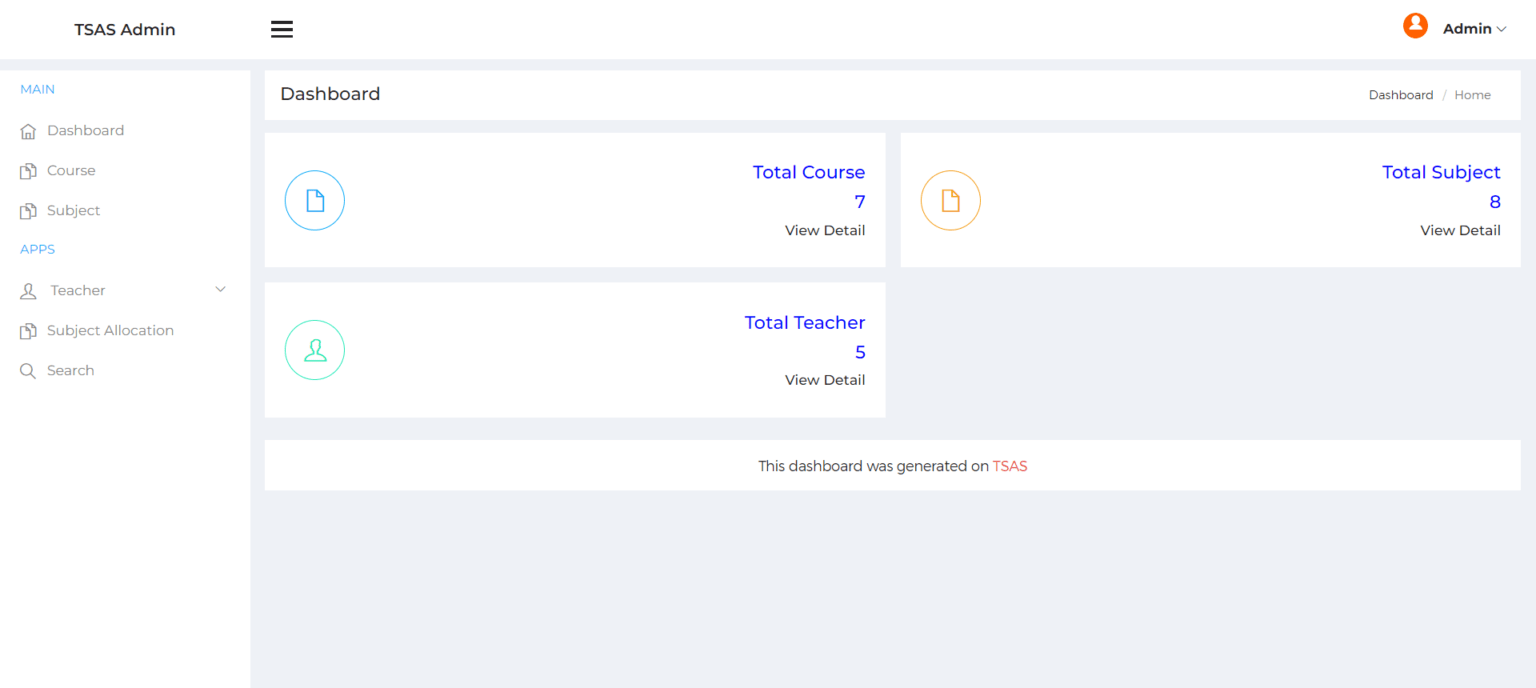 Teacher Subject Allocation Management System in PHP | Teacher Subject Allocation Management Project