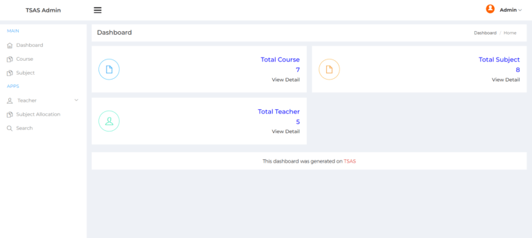 Teacher Subject Allocation Management System in PHP | Teacher Subject Allocation Management Project