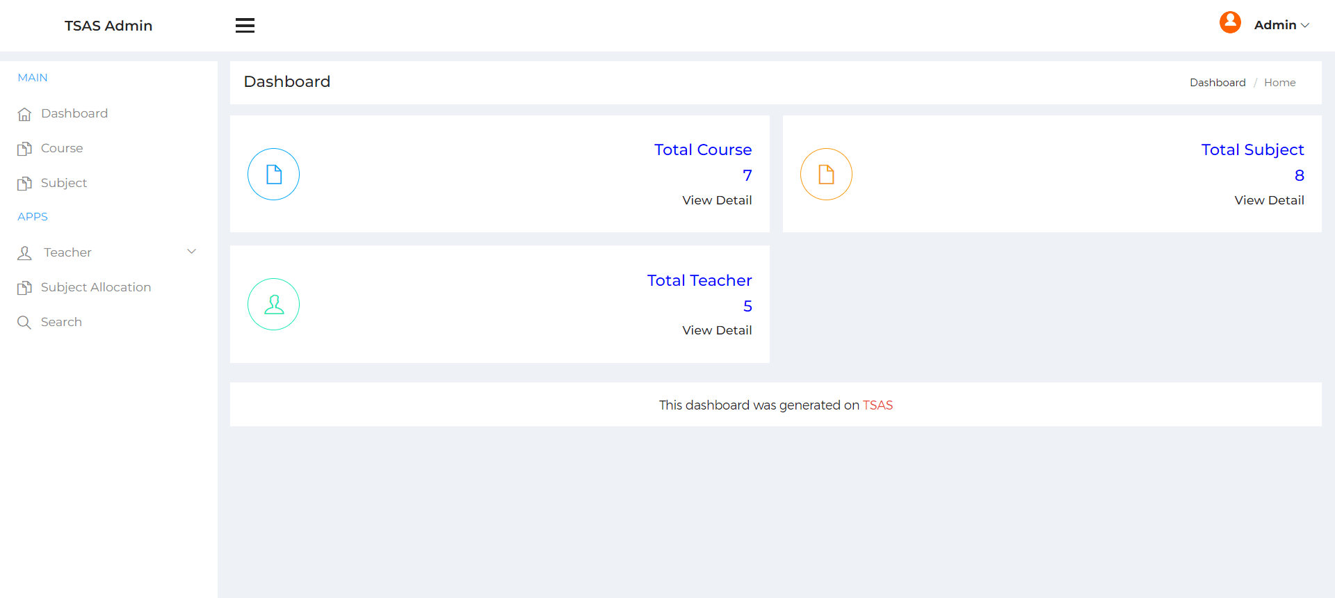 Teacher Subject Allocation Management System in PHP | Teacher Subject Allocation Management Project