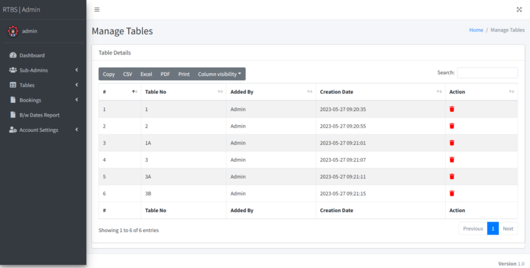 Restaurant Table Booking System project in PHP | online Restaurant ...