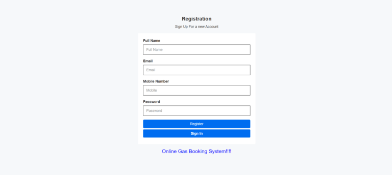 Online Gas Booking System Project Using PHP and MySQL|Online Gas ...