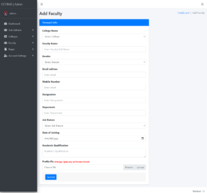 Online College Faculty Record Management System Project | College ...