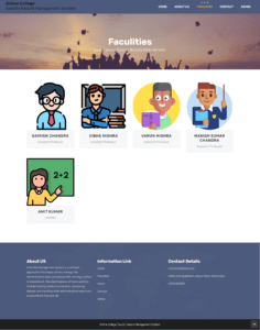 Online College Faculty Record Management System Project | College ...