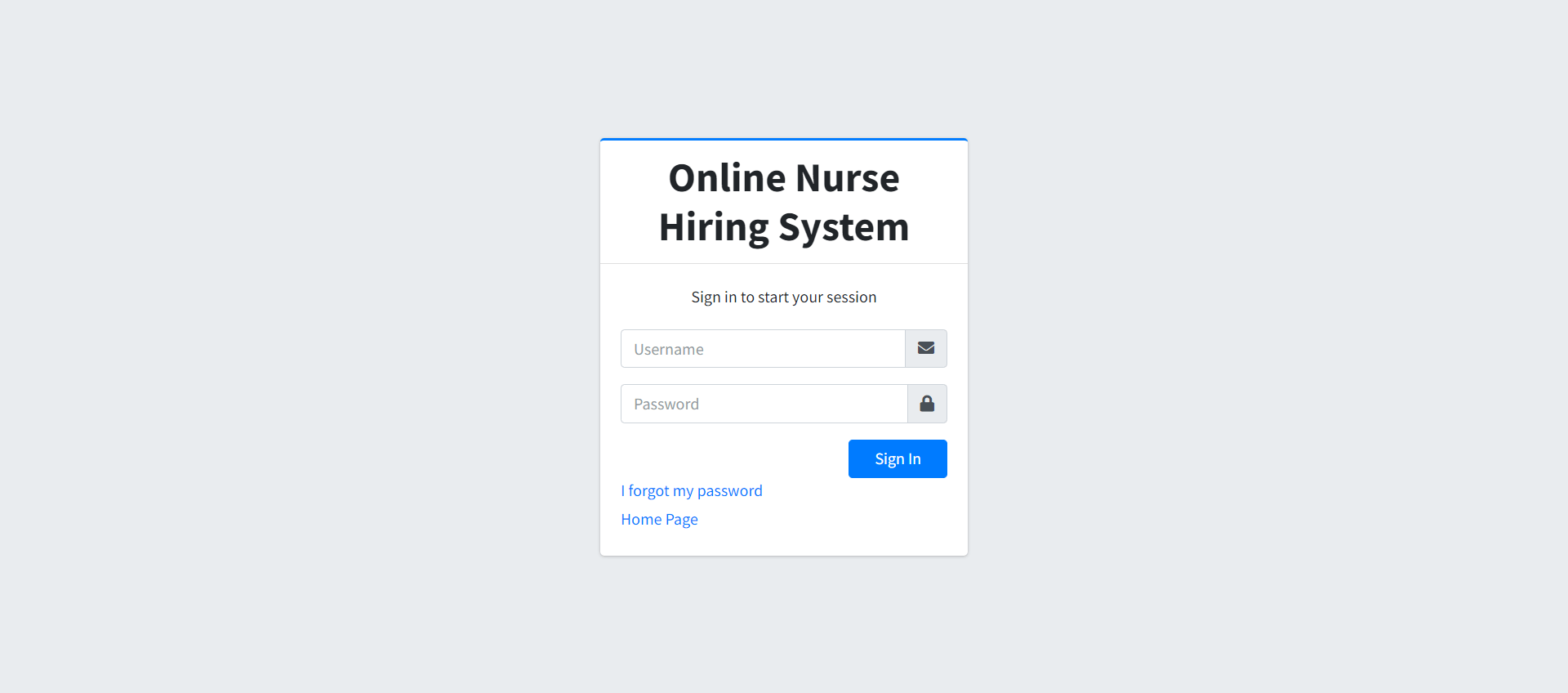 Online Nurse Hiring Management System | Nurse Hiring Management Project in PHP