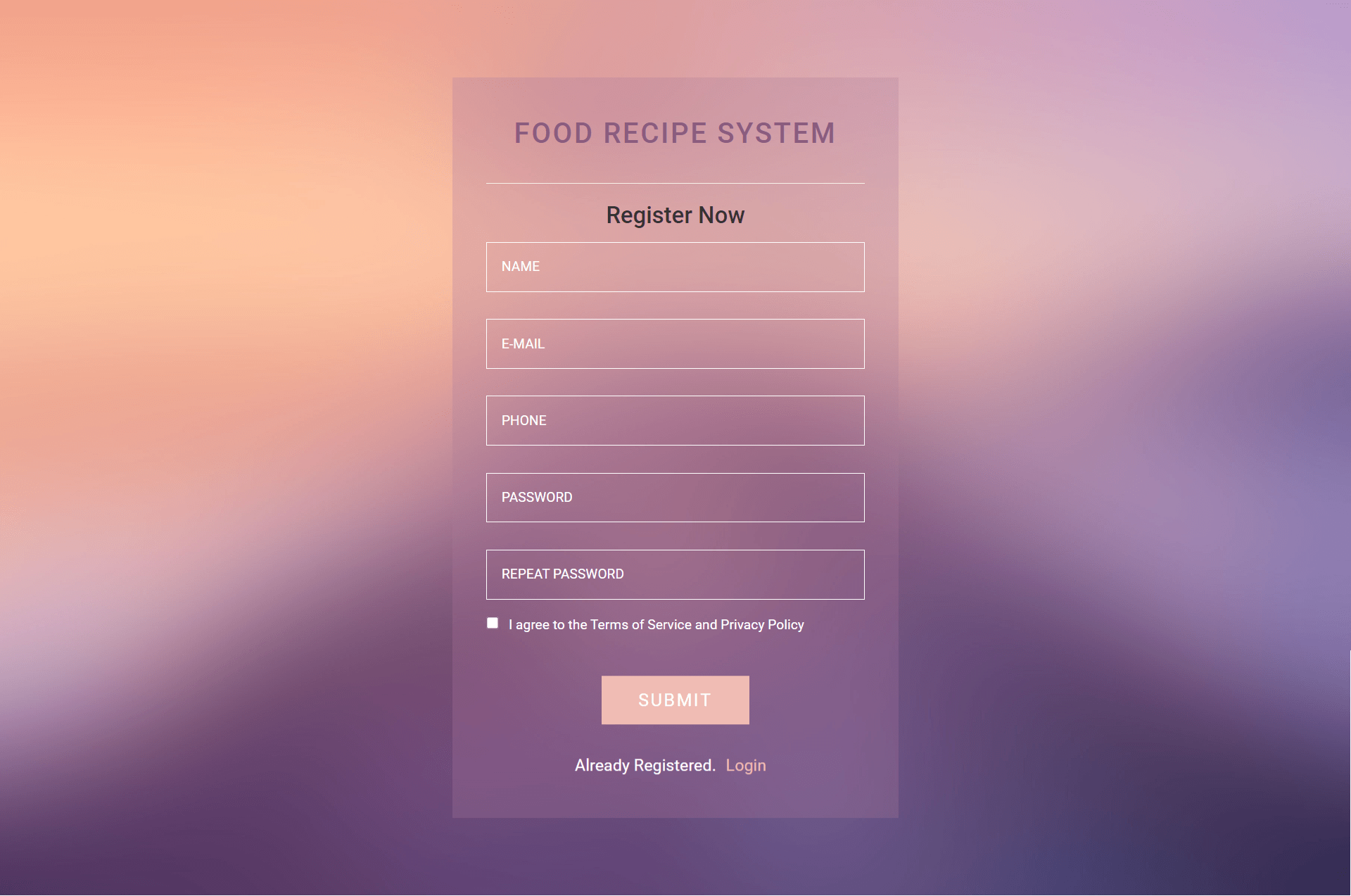 Online Food Recipe Management System Project | Food Recipe System ...