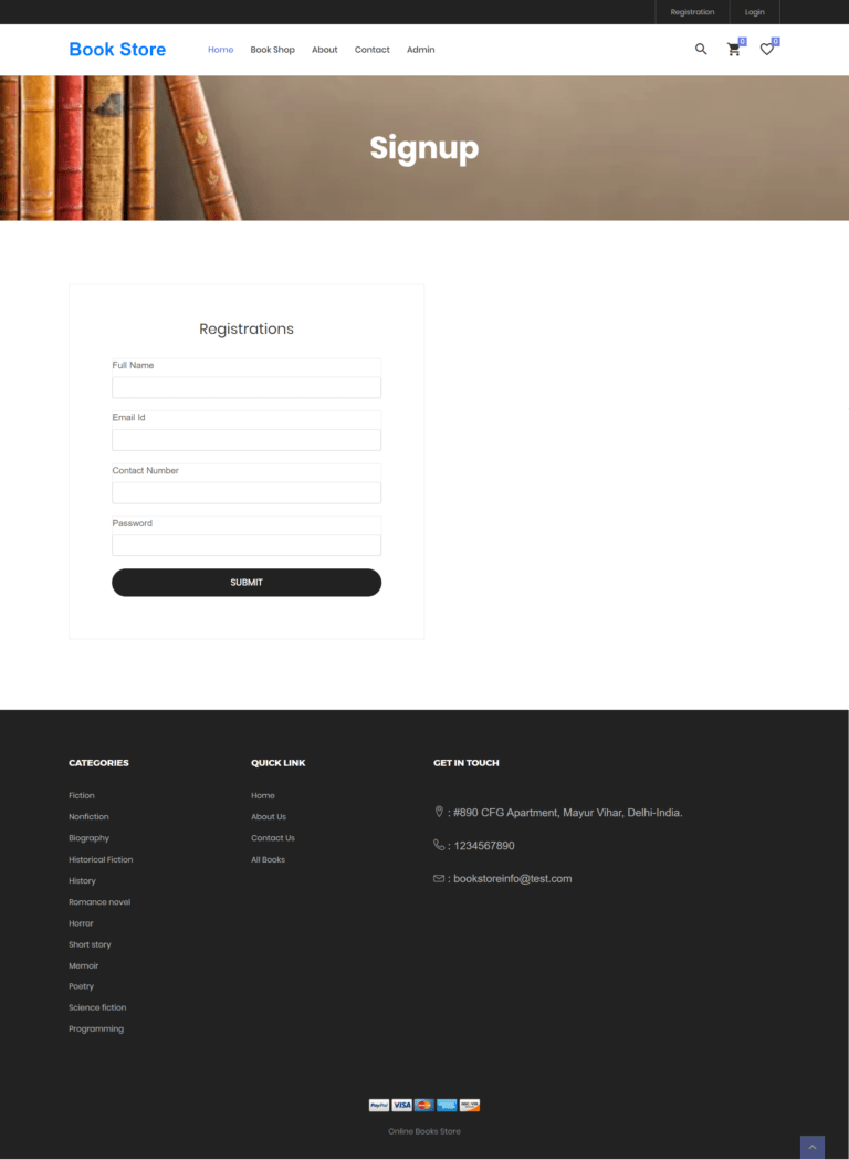 Online Book Store Management System in PHP Online Book Store Management ...
