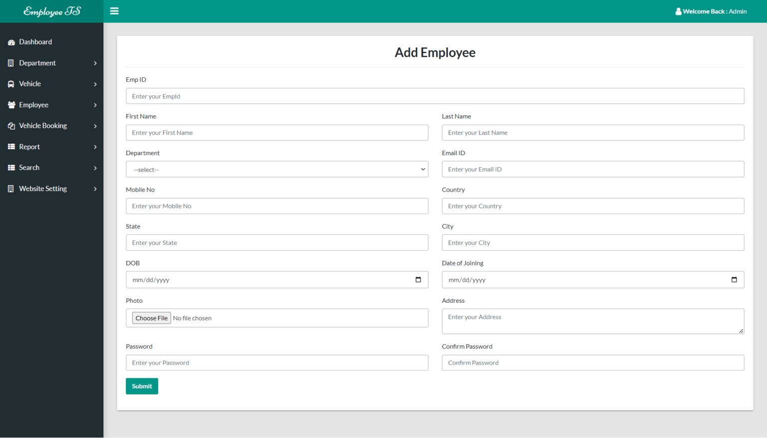Employee Transport System Project | Employee Transport management ...