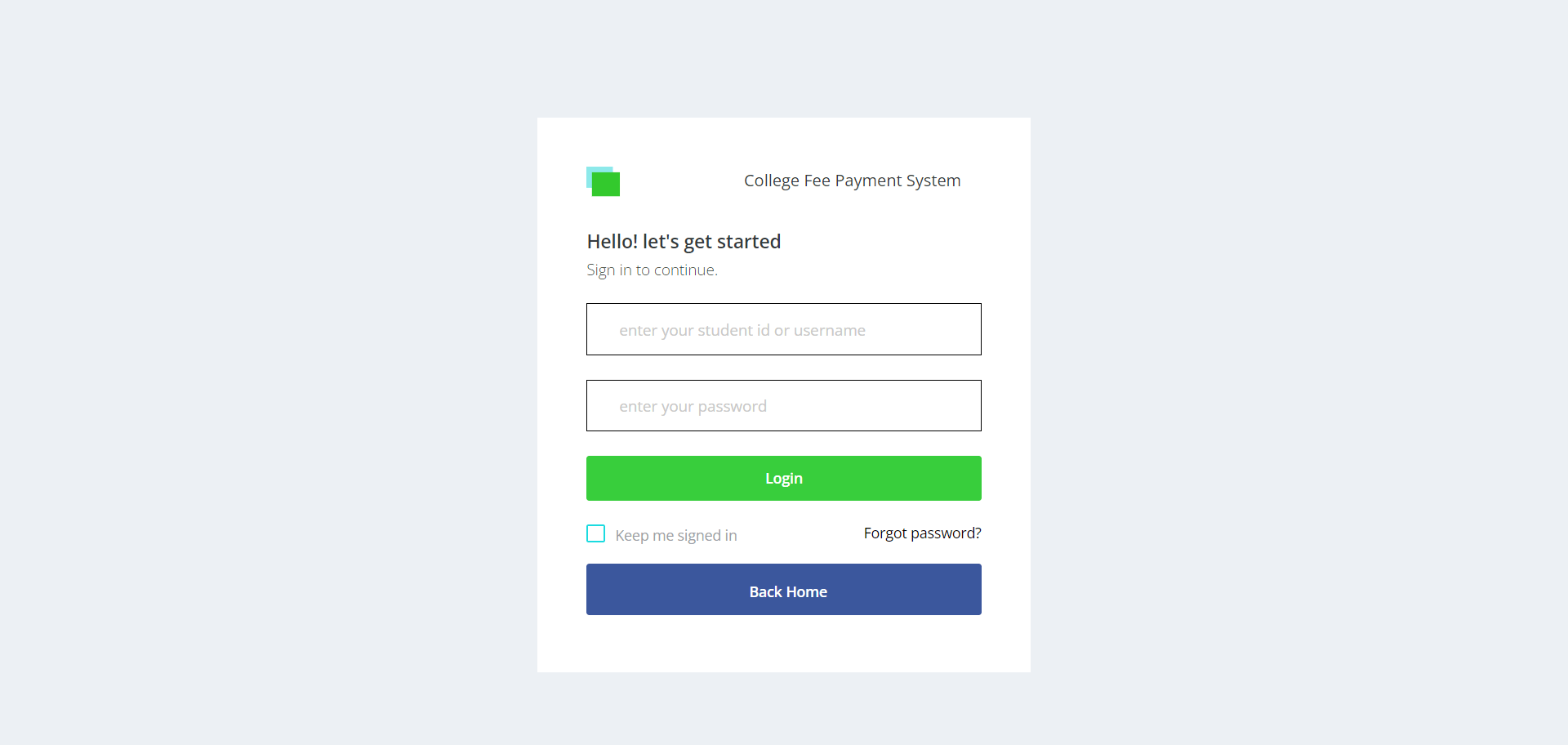 College Fee System Project | College Fee Management System Project in PHP