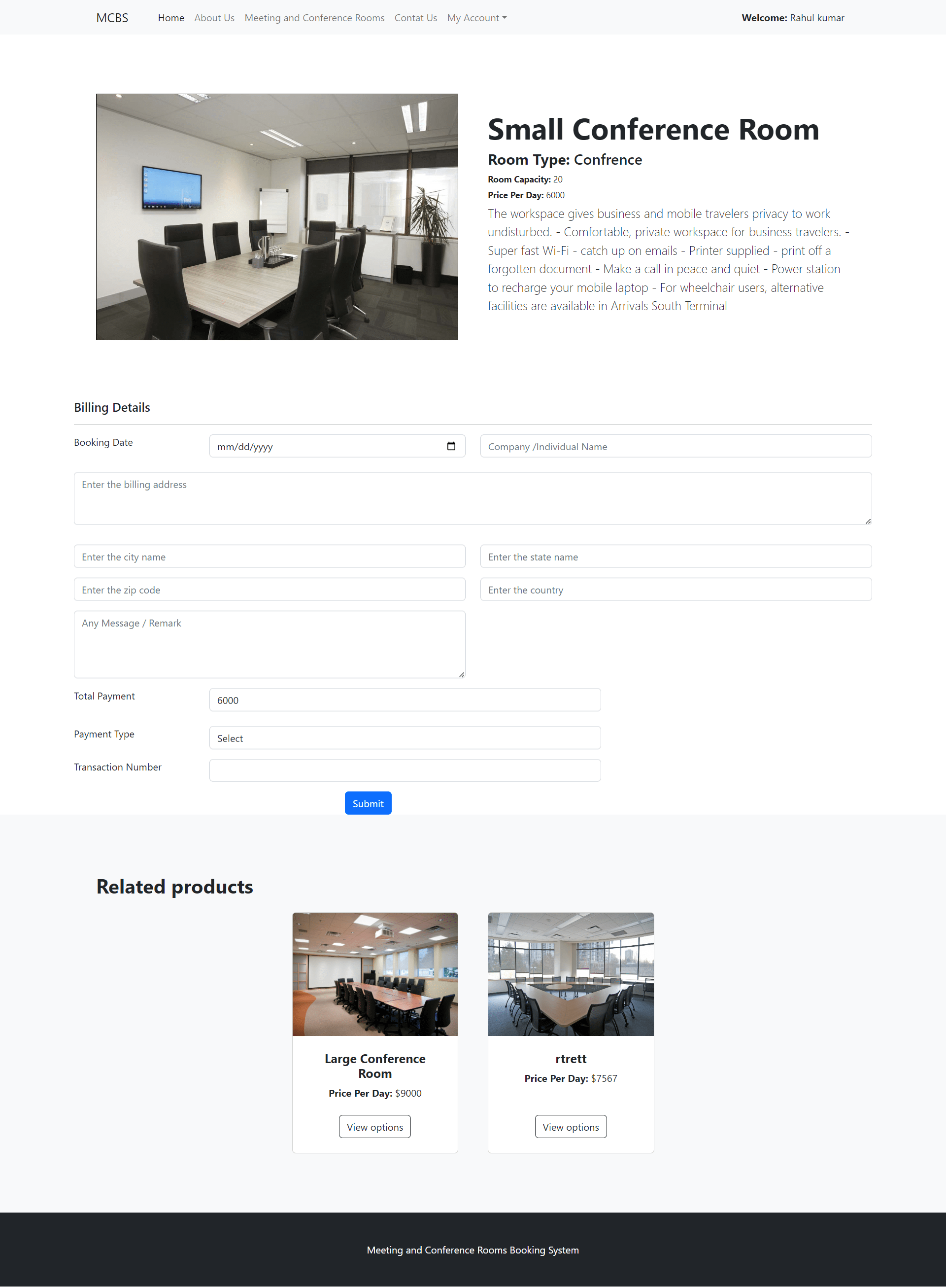 Meeting and Conference Booking Management System | Meeting and ...