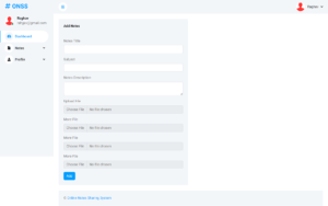Online Notes Sharing System in PHP | Online Notes Sharing Management ...