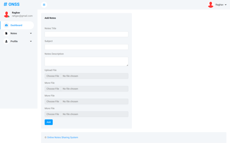 Online Notes Sharing System in PHP | Online Notes Sharing Management ...