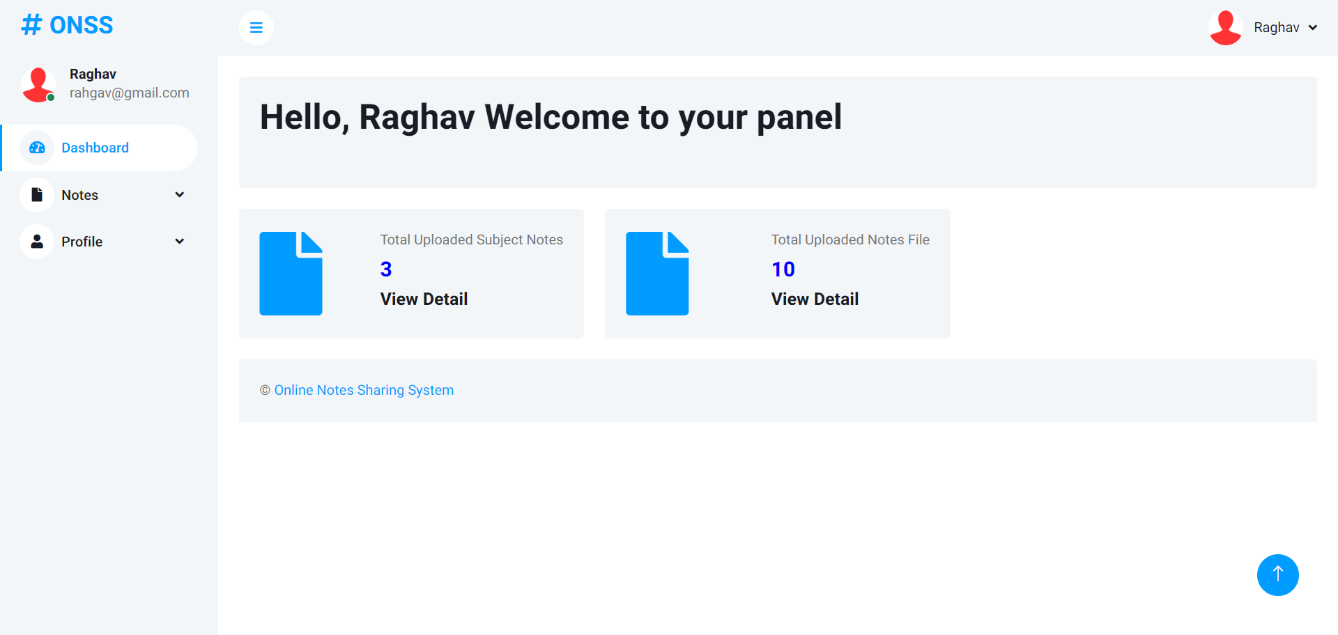 Online Notes Sharing System in PHP | Online Notes Sharing Management ...