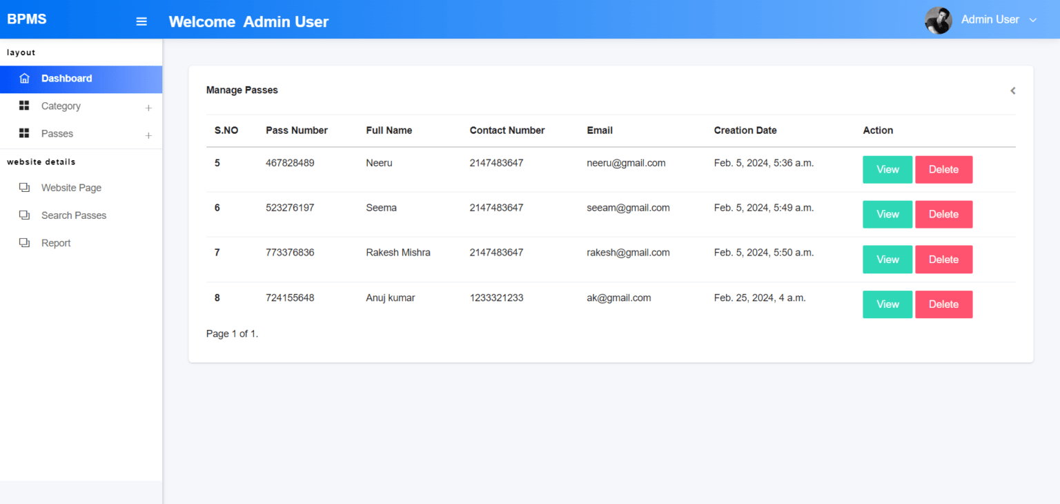 Bus Pass Management system project | Bus Pass system project