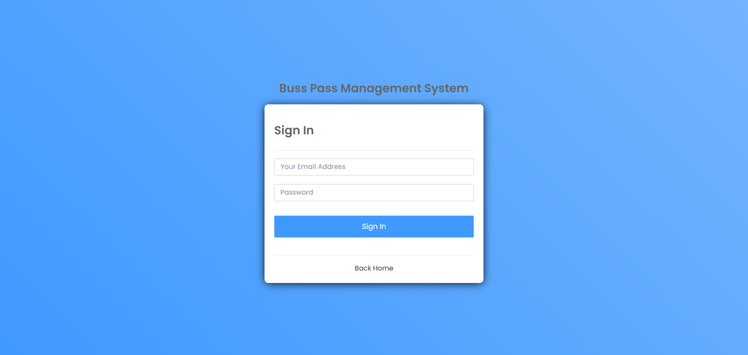 Bus Pass Management system project | Bus Pass system project