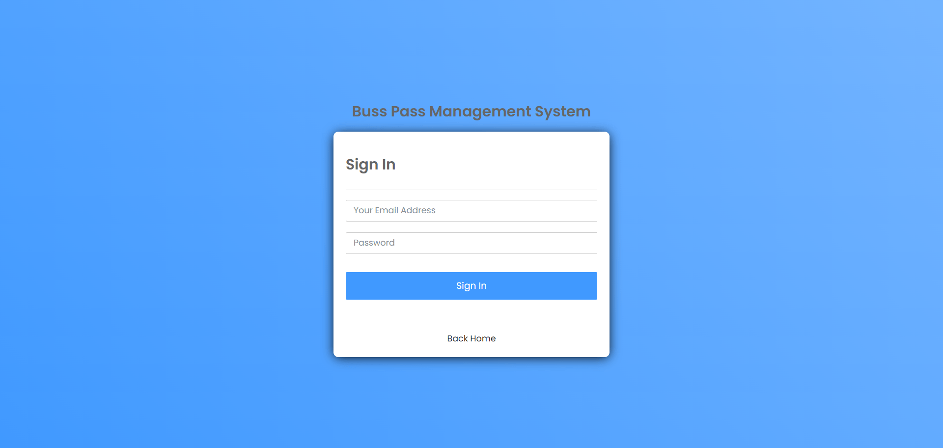 Bus Pass Management system project | Bus Pass system project