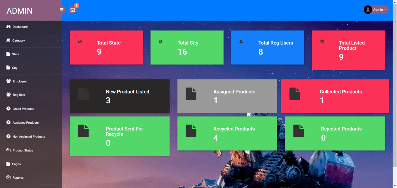 Electronic Waste Management system project | Electronic Waste Management Project in PHP