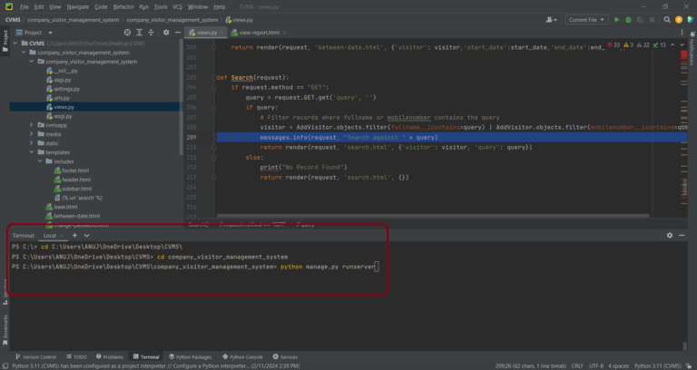 Company Visitors Management System in Django | Company Visitors ...