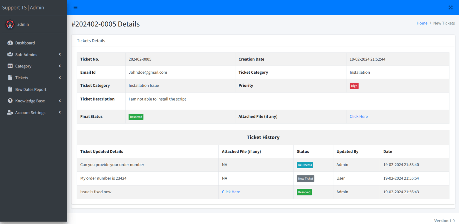 Support Ticket Management System | Support Ticket Management System in PHP