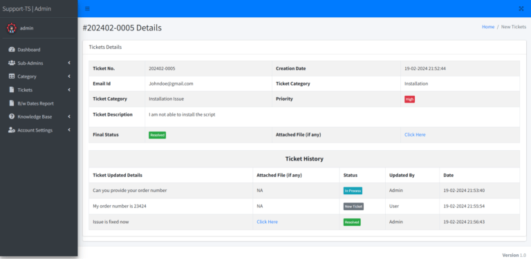 Support Ticket Management System | Support Ticket Management System in PHP
