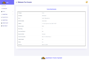 Apartment Visitors System Using Python Django | Apartment Visitors ...
