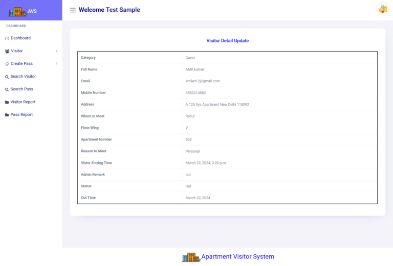 Apartment Visitors System Using Python Django | Apartment Visitors ...