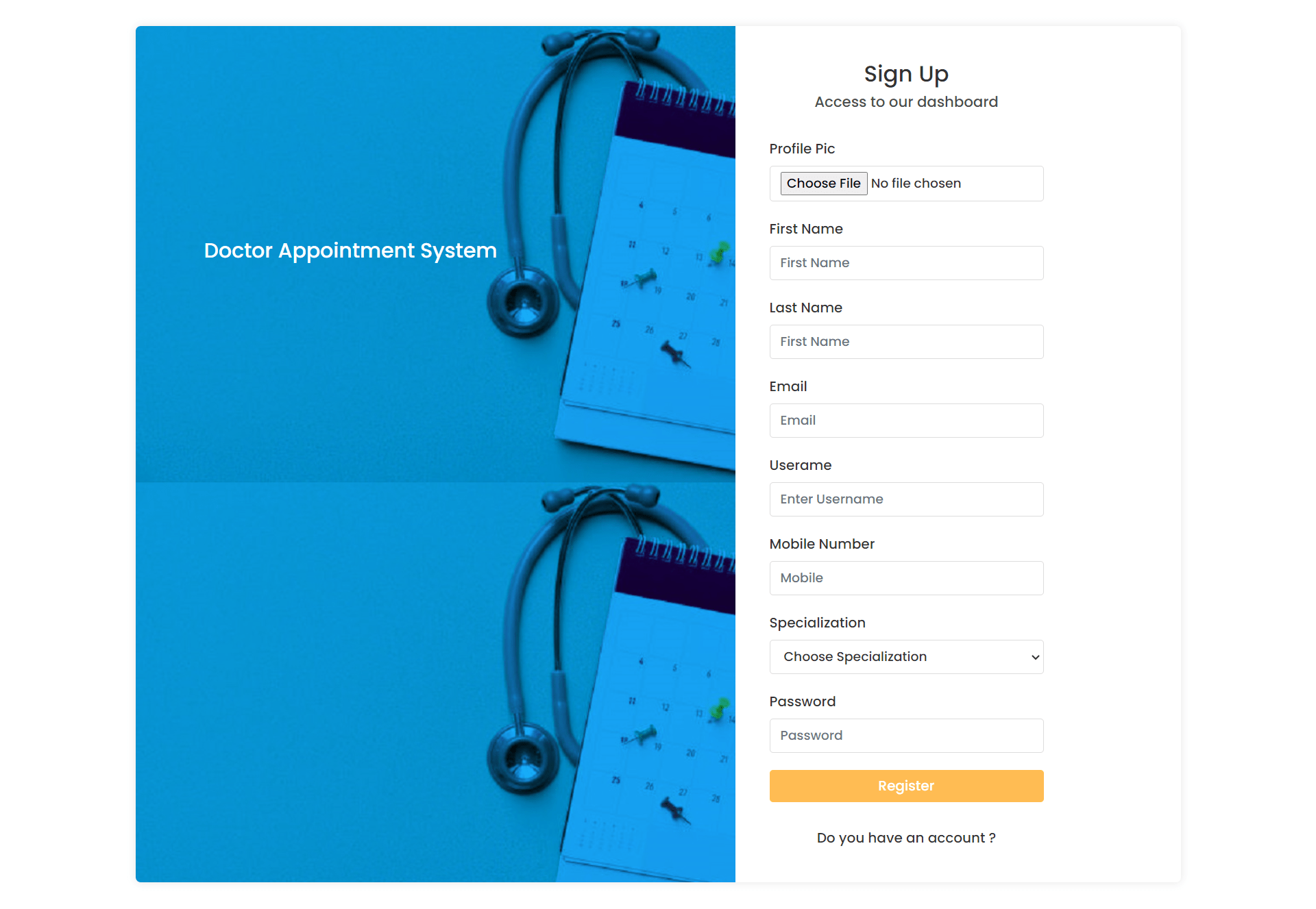 Doctor Appointments System Project | Doctor Appointments Management System Project
