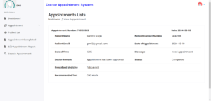 Doctor Appointments System Project | Doctor Appointments Management System Project