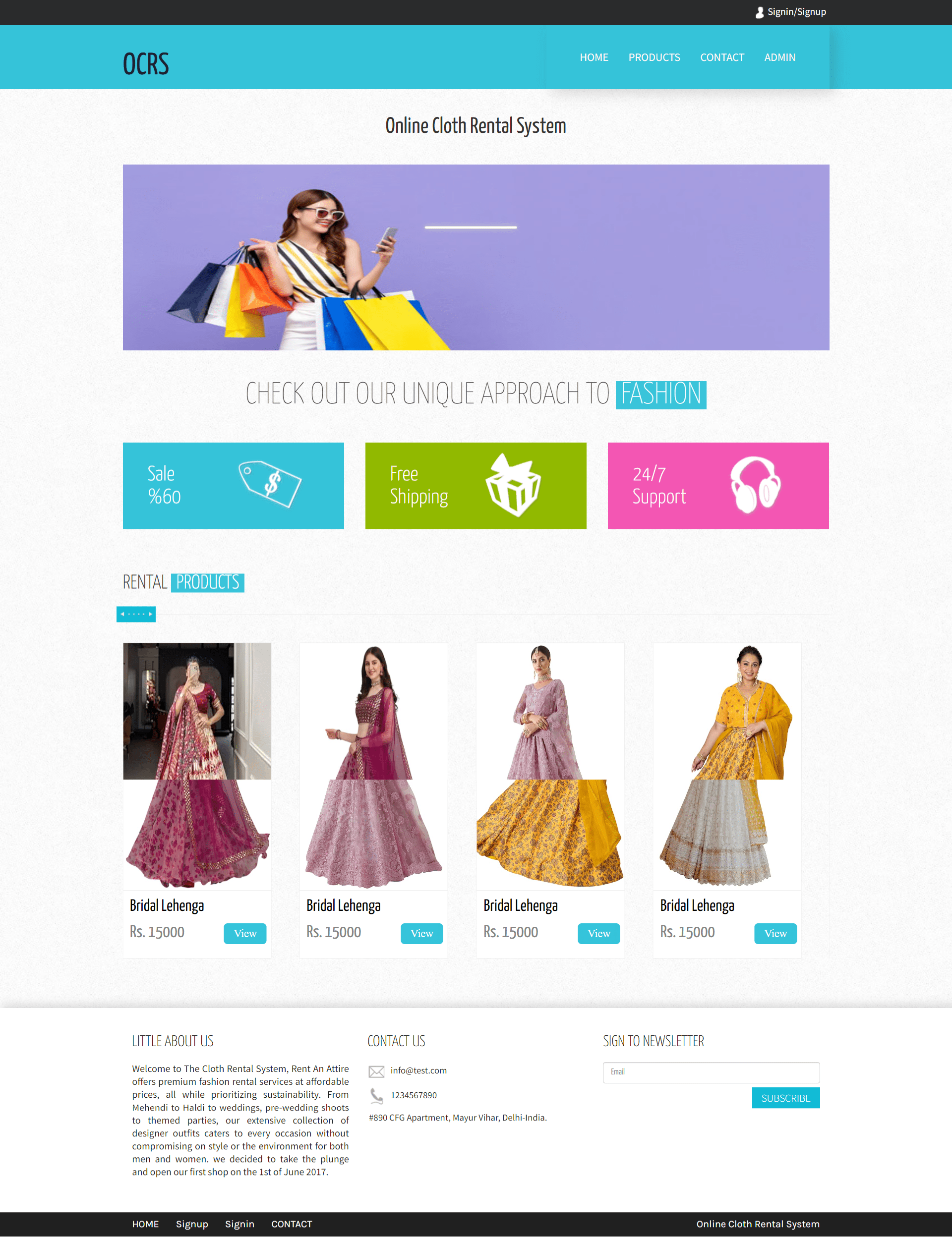 Online Cloth Rental System Project in PHP | Cloth Rental Management System Project