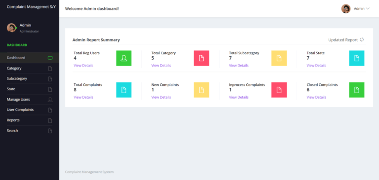 Complaint Management System Project in Python Django - PHPGurukul