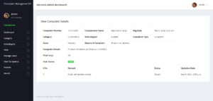 Complaint Management System Project in Python Django - PHPGurukul