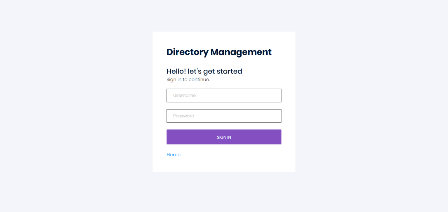 Directory Management System Project using Python Django and MySQL