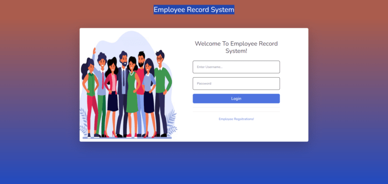 Employee Record Management System project Using Python Django and MySQL