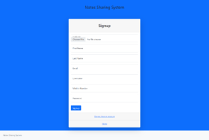 Online Notes Sharing System project using Python Django and MySQL