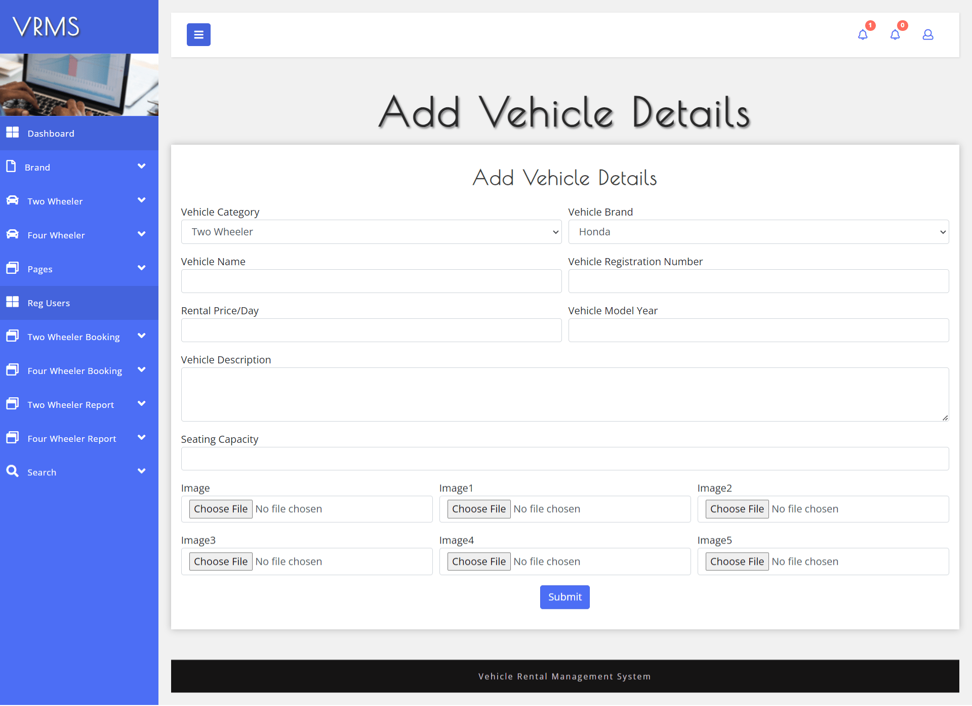 Vehicle Rental Management System Project using PHP & Mysql - PHPGurukul