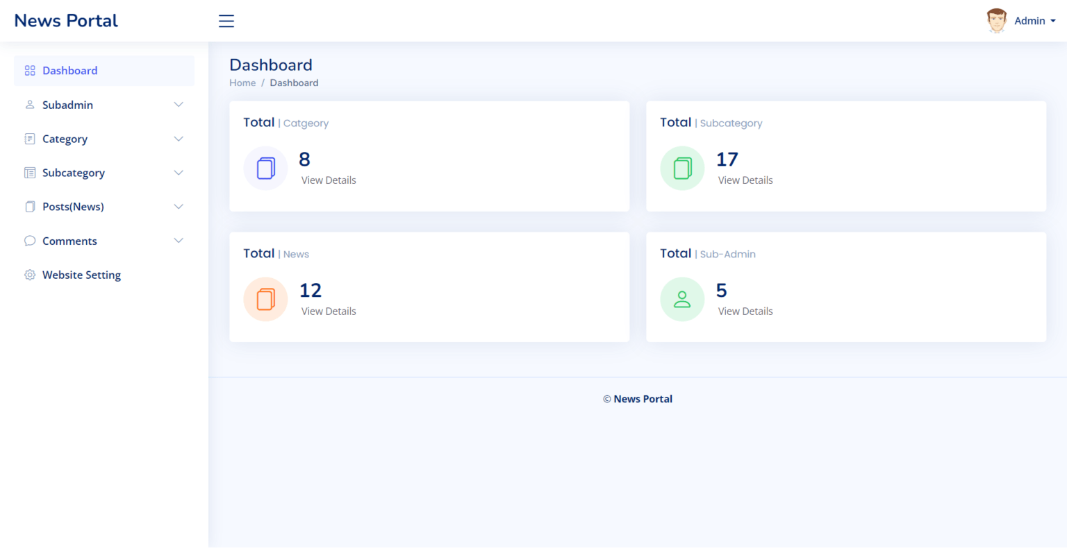 News Portal Project using Python Django and MySQL- PHPGurukul
