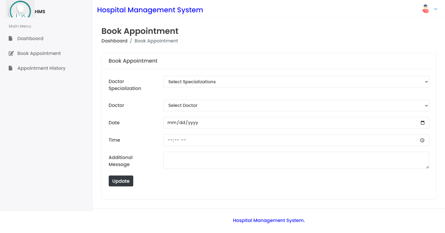 Hospital Management System Project using Python Django - PHPGurukul