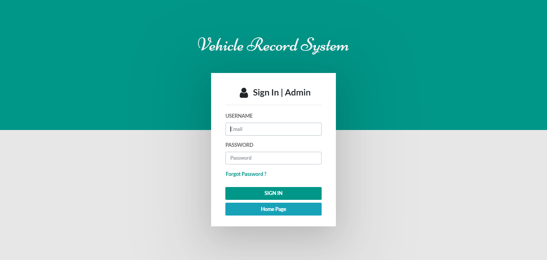 Vehicle Record Managment System Project using PHP and MySQL - PHPGurukul