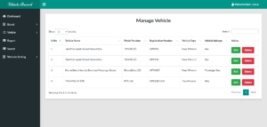 Vehicle Record Managment System Project using PHP and MySQL - PHPGurukul
