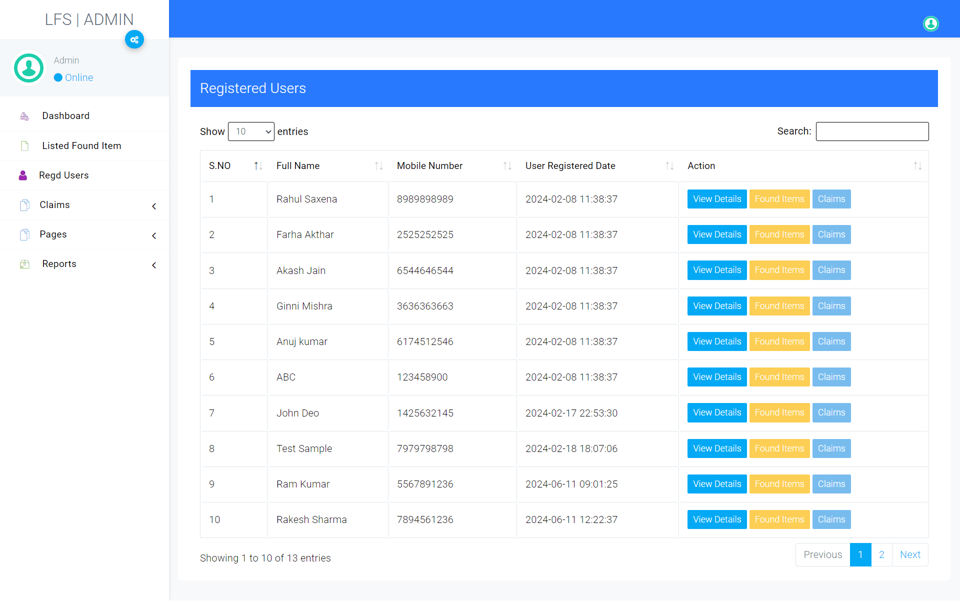 Lost And Found Portal Management System Using Php And Mysql 
